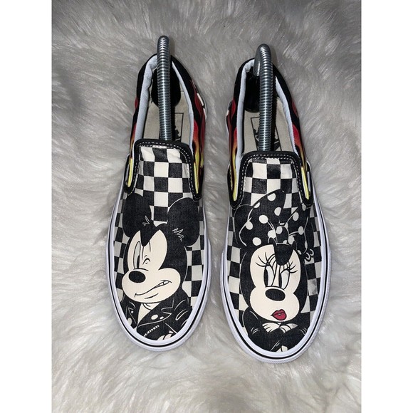 Vans | Shoes | Vans X Disney Classic Slip On Mickey Minnie Checker ...